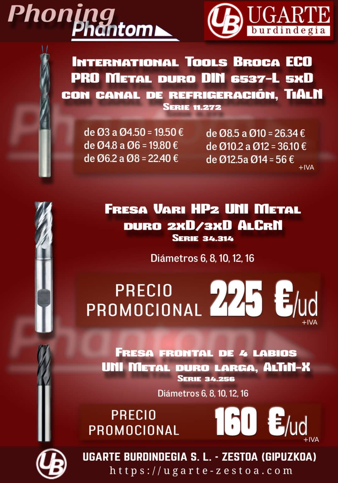 Promoción Phoning Phantom para un mecanizado insuperable.